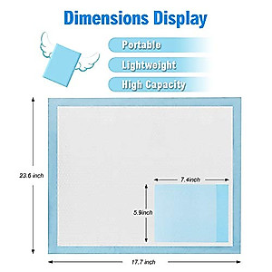 OBloved Disposable Underpads for Baby, 50 Pack(18×24 inch), Leak-Proof Breathable Incontinence Diaper Changing Pad, Heavy Absorbency, and Soft Cover for Bed (Blue)