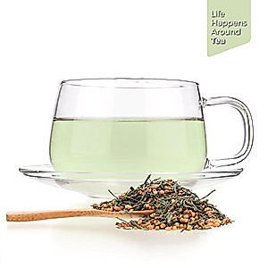 Tealyra - Gen Mai Cha Supreme - Japanese Loose Leaf Tea - Organically Grown - Genmaicha Green Tea with Brown Roasted Rice - Caffeine Level Low - 100g (3.5-ounce)
