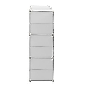 Gdrasuya10 Portable Shoe Rack, 36 Pair DIY Shoe Storage Shelf Organizer 6 Tier Shoe Storage Cabinet with Doors, Resin Shoe Shelves Organizer for Closet Hallway Bedroom Entryway