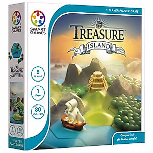 SmartGames Treasure Island Deduction Games Featuring 80 Challenges for Ages 8 - Adult