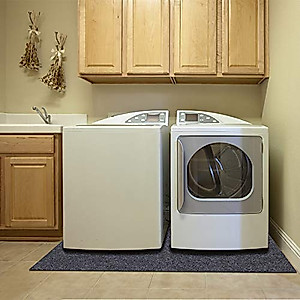 Under Washing Machine Mat，Dryer mat—Absorbent/Waterproof，Reduce vibration noise，Prevent water from spilling onto the floor，Home appliance mat，Non-slip Backing，Washable (36" x 36")