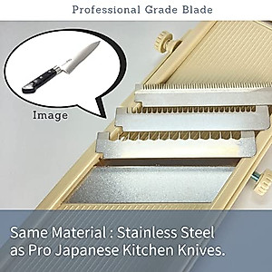 SOONEAR Mandoline Slicer for Vegetable, Fruit [Made in Japan] Kitchen Peelers Japanese Stainless Steel Blade