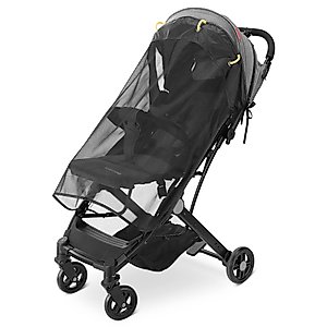 Navaris Sun Shade for Stroller - Baby Stroller Sun Cover - Universal Stroller Sunshade Long Net Clip-On Accessories for Umbrella Strollers - Black