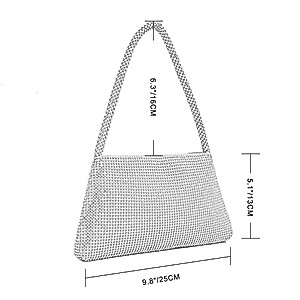 Jiechengjophoo Rhinestone Clutch Purses for Women Bling handbag Crystal Evening Bag