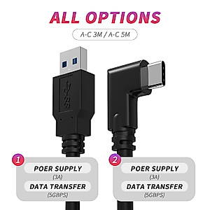 Link Cable 10FT for Oculus Quest 2,High Speed Data Transfer & Fast Charging Cable,USB A to C 3.2 Gen1 Cord for VR Headset and Gaming PC,with 2 Cable Clips1