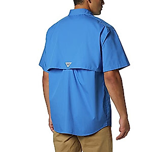 Columbia Standard Men’s Bonehead Short-Sleeve Work Shirt, Comfortable and Breathable, Vivid Blue, X-Large