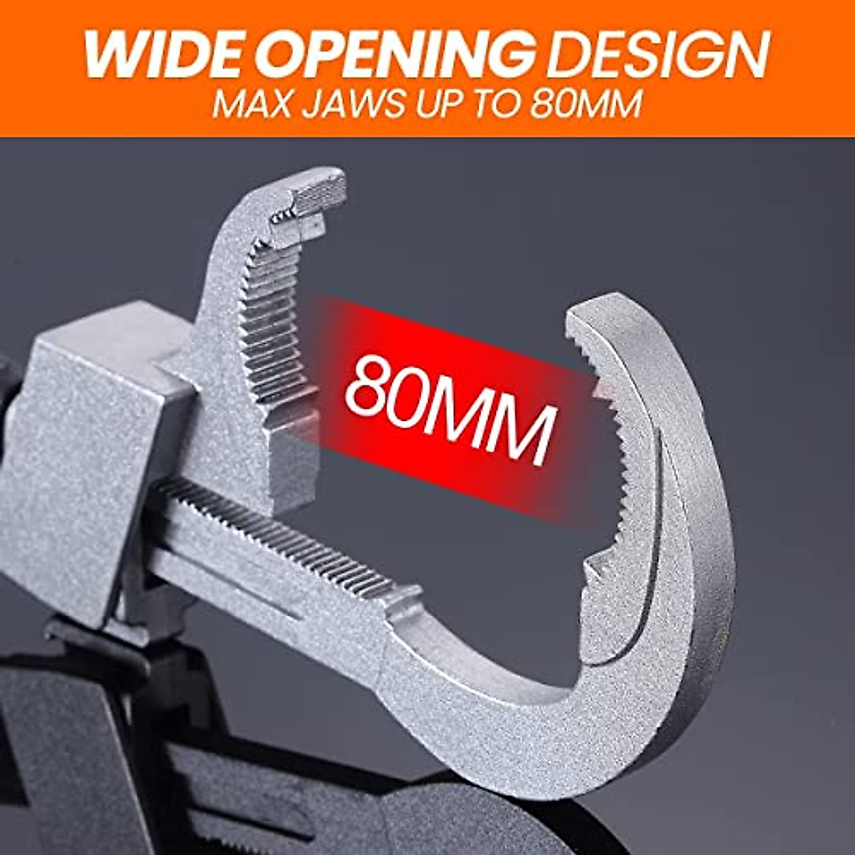 Drkicsy Universal Adjustable Double-ended Wrench, Multipurpose Bathroom Sink Wrench Set, Universal Bathroom Faucet Sink Water Pipe Wrench, Large Opening Adjustable Wrench Special Repair Tool (Boxed)