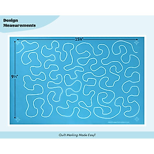 Full Line Stencil - Stipple - Edge to Edge Stencil, Continuous Line Template for Free Motion Quilting, Domestic Machine, Hand Quilting, Long-Arm Quilting (31019)