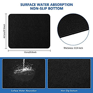 HBGOTL Urinal Mats for Men Bathroom (12 Pieces) | Urinal Pads | Urinal Floor Mats Under Urinal | Anti-Slip | Super Absorbent | Long Lasting | Black | Rectangular Shape
