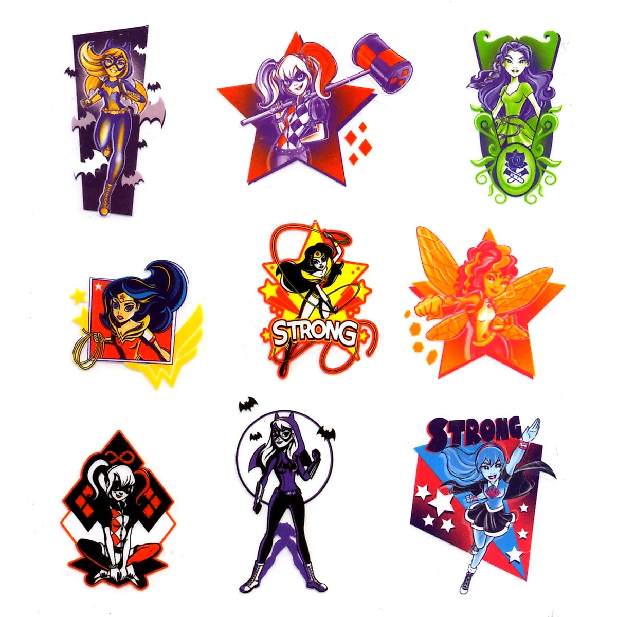 DC Super Hero Girls - 75 Assorted Temporary Tattoos