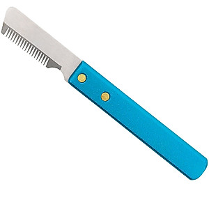 Master Grooming Tools Stripping Knives — Non-Slip Tools for Grooming Dogs - Medium, 6¾", Black