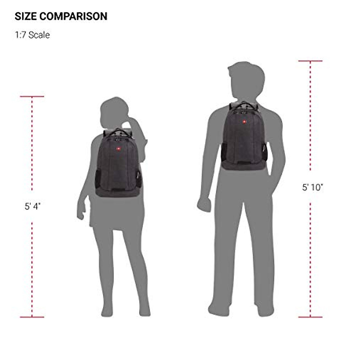 SwissGear Cecil 5505 Laptop Backpack, Charcoal, 18-Inch