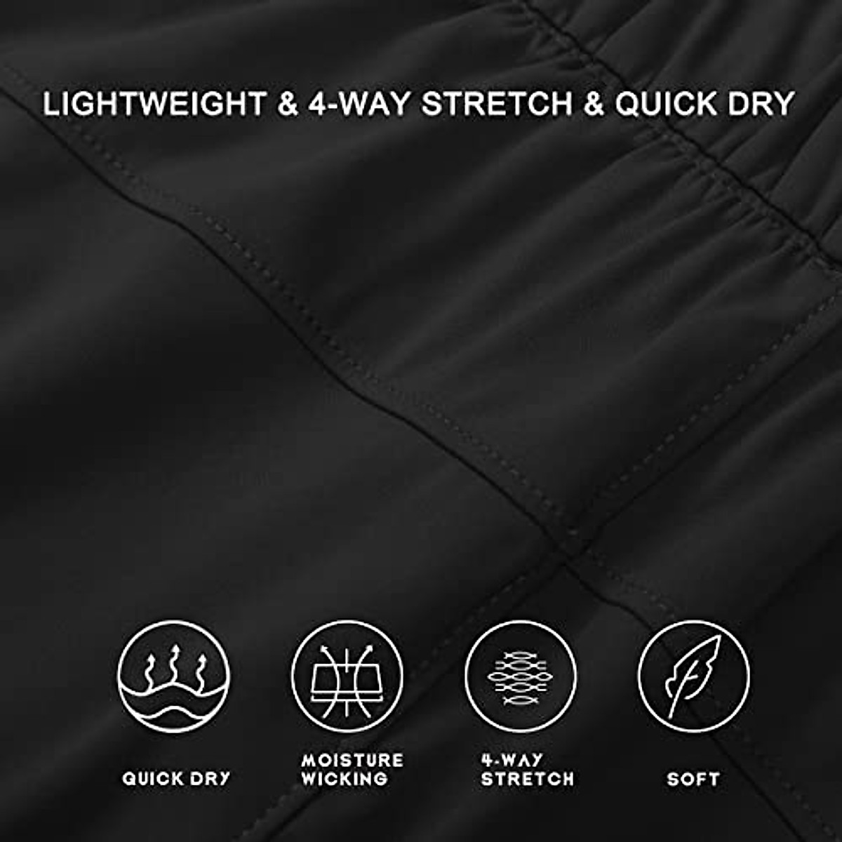 Willit Women's Golf Travel Pants Lounge Sweatpants 7/8 Athletic Pants Quick Dry On The Fly Pants Black M