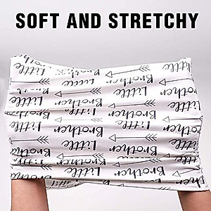 Newborn Swaddle Blanket with Beanie Set,Soft Stretchy Cocoon Sack for 0-3 Months Baby Boys and Girls, Brother