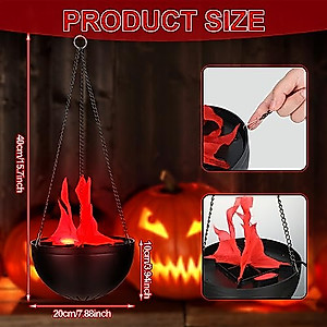 Baquler 2 Pcs Halloween 3D Fake Fire Light 110v Artificial Hanging LED Flame Light Realistic Campfire Halloween Lamp Prop Flame Light for Christmas, New Year, Festival, Night Club, Party Decor