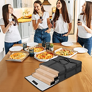 MHBAC Pizza Bags for Delivery, 20 x 20 x 6 inch Pizza Delivery Bag for Doordash, Pizza Warmer Bags Insulated Pizza Bags for Personal and Professional, Insulated Grocery and Cooler Bags
