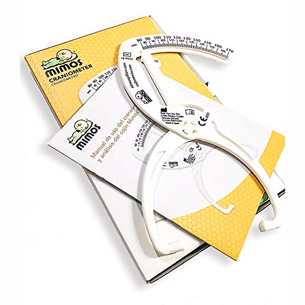 Mimos Craniometer (1 Unit) - Cranial Asymmetry Measurement Tool, Diagnosis and Follow-up of Baby Flat Head Syndrome, Plagiocephaly Assessment.