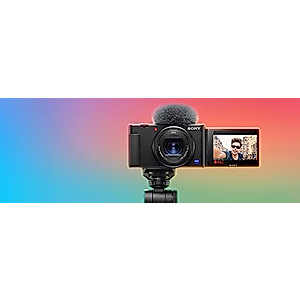 Sony ZV-1F Vlog Camera (White) Bundle with Sony Vlogger Accessory Kit (6 Items)