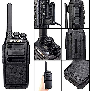 Retevis RT28 Walkie Talkies for Adults Long Range,Two Way Radios Rechargeable,Hands Free 2 Way Radio with Earpiece,for Worker School Security Restaurant(10 Pack)