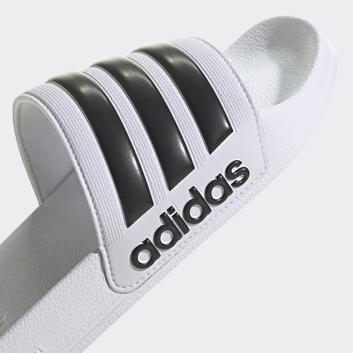 adidas Unisex Shower Slide Sandal, White/Core Black/White, 11 US Men