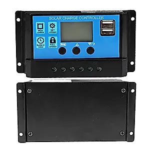 Solar Charge Controller, 60A/50A/40A/30A/20A/10A 12V 24V Auto Solar Charge Controller PWM Controller (50A)