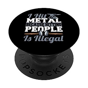 Anvil Forging Blacksmith I Hit Metal Forge PopSockets Swappable PopGrip