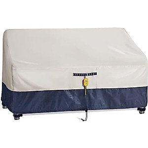 Time Forest Patio Loveseat Covers, 100% Waterproof Patio Furniture Covers, Heavy Duty Outdoor couch cover Waterproof, lawn Garden Outdoor Furniture Cover Waterproof,Fog/Navy 60Wx34Dx30H Inch