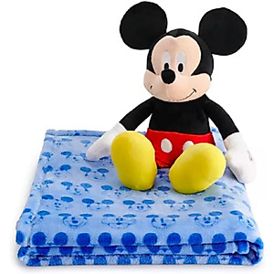 The Big One Mickey Mouse Character Pillow and Throw Blanket (Mickey), Throw: 50'' x 60'' (127 cm x 152.4 cm)