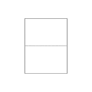 PrintWorks Half Sheet Perforated Paper, 8.5 x 11, 20 lb, 2500 Sheets, White (04116C)
