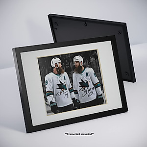 Ikonic Fotohaus Joe Thornton Brent Burns Signed Photo Autograph Print Wall Art Home Decor