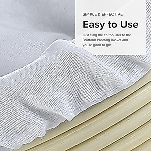 Frieling USA Brotform Round Bread Rising Basket and Liner, 8.5-Inch