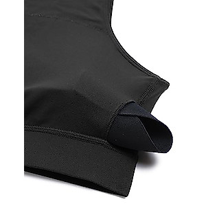 CRZ YOGA Butterluxe Womens One Shoulder Sports Bra - Sleeveless One Strap Low Impact Asymmetrical Workout Yoga Bra Black Medium
