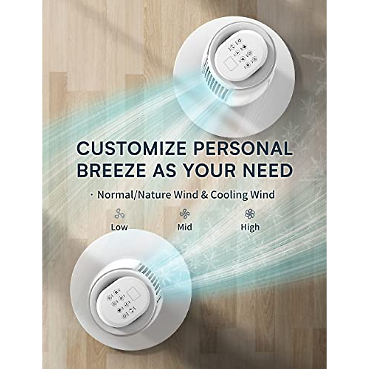 Evaporative Air Cooler Windowless - COMFYHOME 3 IN 1 Portable Evaporative Cooler, 3 Speeds, 60°Oscillation, 12H Timer & Remote, Personal Cooling Fan, Room Air Conditioner for Bedroom Home Office, 43In