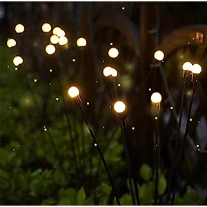 2PC 6LED Swaying Solar Powered Waterproof Lights, Garden Lights, Garden Decor, Lawn Decoration, Flower Lighting