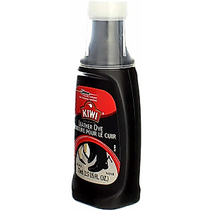 KIWI Leather Dye Restorer | For Shoes, Boots, Furniture, Jacket, Briefcase and More | Black | Includes Sponge Applicator
