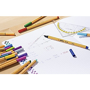 Stabilo 88/150-2 Fine Point Pen Point 88 in Ceramic Pot 150 Pens Assorted