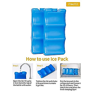 Breast Pump Bag with Ice Pack -Multi-Function Breastmilk Cooler Bag & Lunch Bag Fit As Baby Milk Bottles,Fruits,Coke for Travel-Black