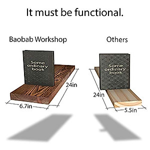 BAOBAB WORKSHOP Bundle - 2 Items: Wood and Wire Baskets with Floating Shelves for Bathroom Decor, Toilet Paper Storage, Living Room Bedroom and Kitchen