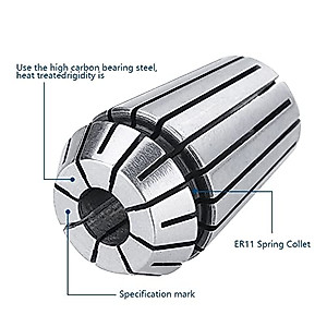 GRUNI ER11 Collet Chuck 1-7mm 1/4 1/8 AA 0.008mm High Accuracy ER Spring Collet for Bit Milling Clamping Holder 1Pcs (Size : ER11 1.5m)