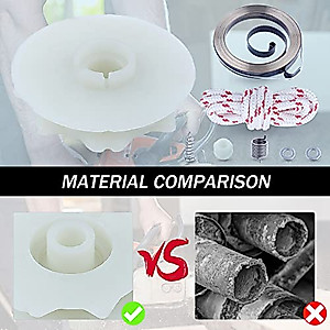 Adefol Chainsaw Recoil Starter Pulley Spring Kit for Poulan PP4218 PP4620AV PPB4018 SM4218AV with Recoil Spring W/Hub, Starter Rope, Bolt w/Washer Replacement Parts for 530071966