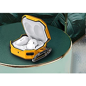 Xuyoz Galaxy Buds 2 Case, Galaxy Buds Pro Case, Galaxy Buds Live Case for Men Women with Keychain, Rugged Shockproof Galaxy Earbuds Protective Skin Case Cover for Galaxy Buds 2/Pro/Live