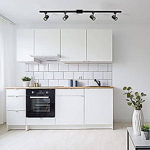 Globe Electric 59738 Tribeca 4-Light 56" Track Lighting Kit, Matte Black