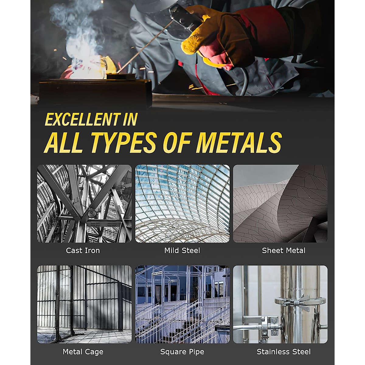 HZXVOGEN 140A Stick Welder, 110/220V ARC MMA Lift TIG Welding Machine with Hot Start Arc force Anti-Stick IGBT Portable Mini Welder Machine with Electrode Holder Cable Clamp