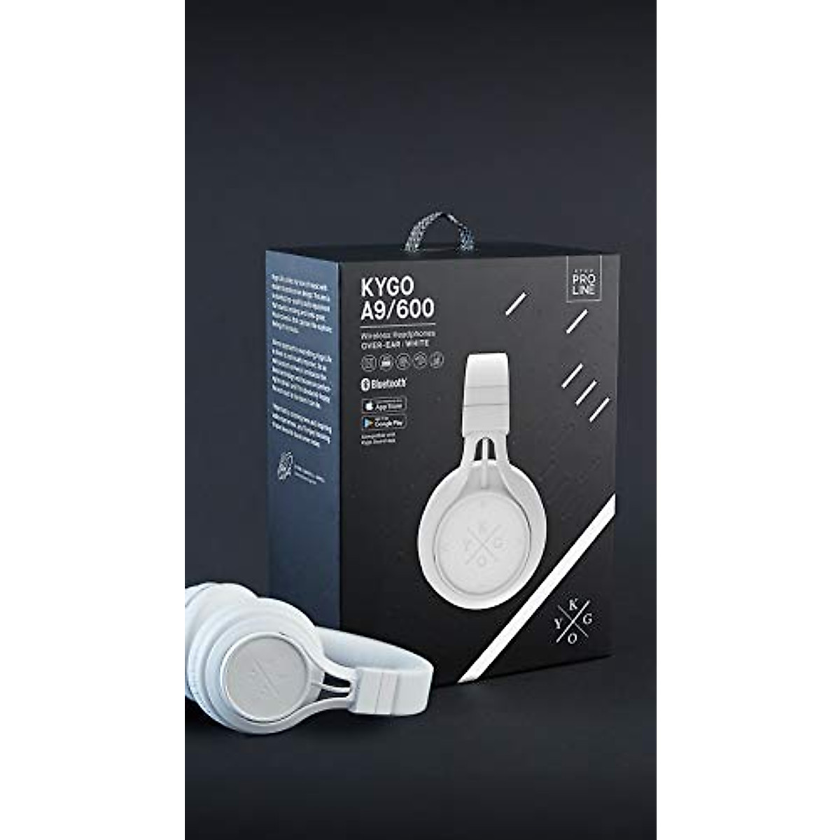 Kygo Life A9/600 | Over-Ear Bluetooth Headphones, aptX® and AAC® Codecs, Built-in Microphone, NFC Pairing, Memory Foam Ear Cushions, 23 Hours Playback, Kygo Sound App, Pro Line (White)