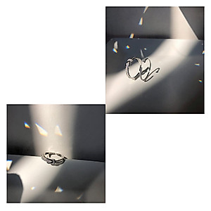 To My Daughter Ring the Love Between Mother and Daughter is Forever Ring My Best Friend Square Knot Rings Adjustable CZ Diamond Ring with Message Card Gifts Jewelry for Women