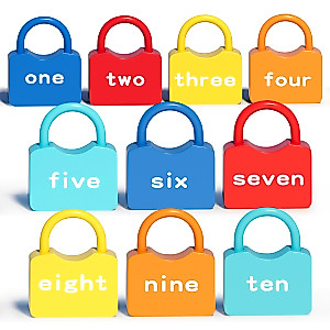 YYDeek Montessori Toys for 3 Year Old, Preschool Activities Toys Games for Toddler, Lock & Key Counting Toys for Toddlers, Math Manipulatives for Preschool Kindergarten Learning & Education