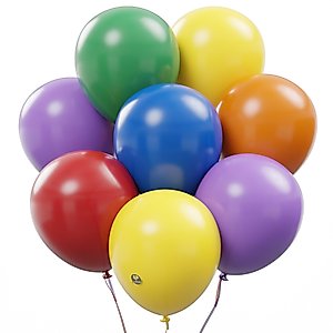 AFTERLOON® Biodegradable Balloons 24 pcs Assorted 10 Inch, Matte Color Thickened Extra Strong Natural Latex Helium Float, for Baby Shower Gender Reveal Garland Arch Wedding Birthday Party Decorations
