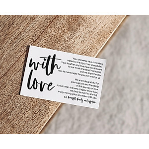 Paper Clever Party Elegant Black & White Wedding Thank You Cards for Guests (25 Pack) - Reception Table Favors or Bridal Centerpieces, Love & Gratitude, 4x6 Set