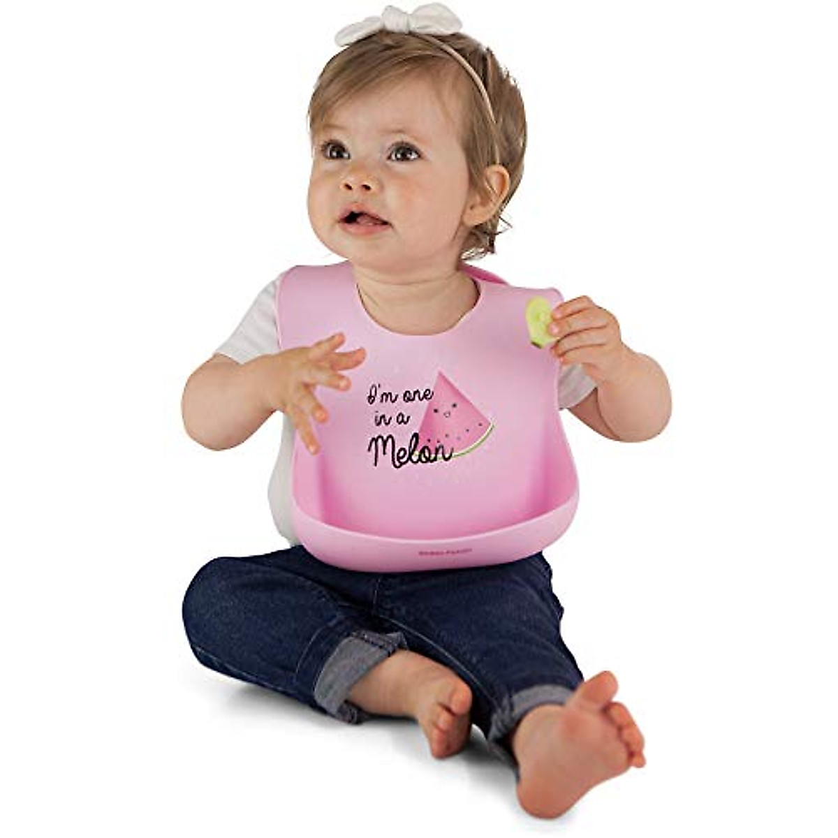 Kiddo Feedo Silicone Baby Bibs, Soft, Adjustable, Waterproof and Non Messy, Designed in Sweden, Pink