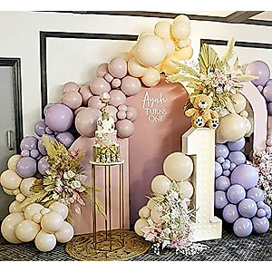 Ivory Balloon Garland - Double Stuffed Cream Beige Balloons Different Sizes 18/12/5 in Pastel Nude White Sand Balloon Arch Kit for Baby Shower Bridal Wedding Birthday Party Decoration